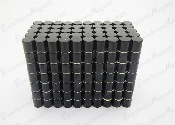 Cylinder N35 Neodymium Magnets Coated Black Epoxy , Neodymium Cube Magnets For Furniture Component