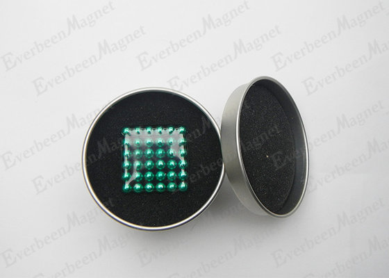 Dia 5mm Strong Neodymium Ball Magnets Green For Magnetic Toy Tin Box Packed