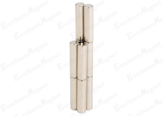 Sintered Cylinder NdFeB Permanent Magnets Coated Nickel1 / 8 " Dia X 1/2 "  Thickness