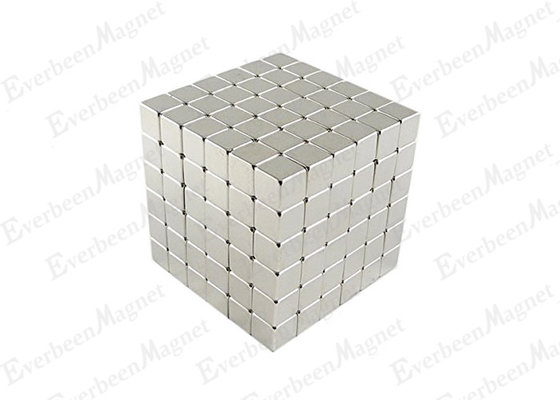 N35 TO N52 Cube Neodymium Block Magnets High Coercive Force High Flux For DC Motors