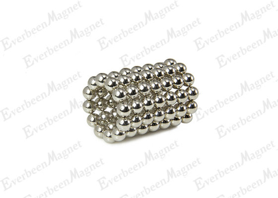 customized Nickel Plated Neodymium Ball Magnets 3 / 8 " diameter  Axially Magnetized
