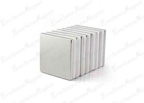 High energy Neodymium Block Magnets 1 1 / 2 " x 1 1 / 2 " x 1 / 8 " thickness Ni Coating