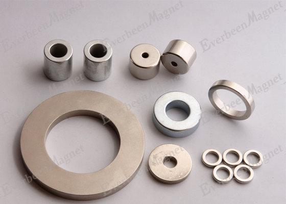High Remanence Ring Neodymium Rare Earth Magnets 7.4 g / cm3 For Speakers Sensors