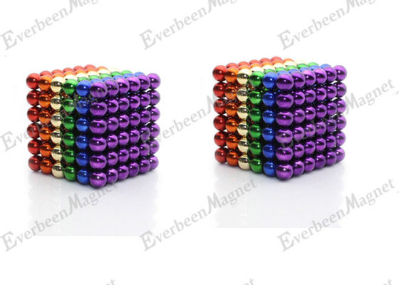 Magic 5mm / 3mm Neodymium Ball Magnets  Colorful For Magnetic Health Product