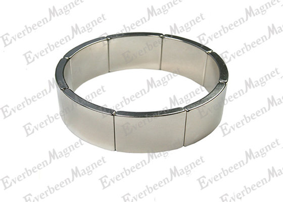 42M Grade Motor /  Arc NdFeB Permanent Magnets Nickel Coated With Tile Shape