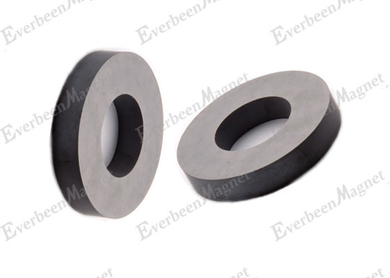 Customized Large Ceramic Ring Magnets , Round Ceramic Magnets Diametrical Magnetized
