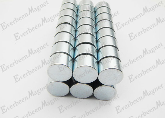 Strong Neodymium Magnets Dia 15 mm * 10 mm Thickness Zinc Coated For Holders