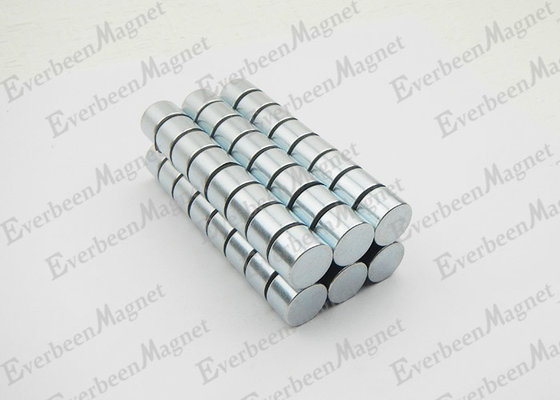 Strong Neodymium Magnets Dia 15 mm * 10 mm Thickness Zinc Coated For Holders