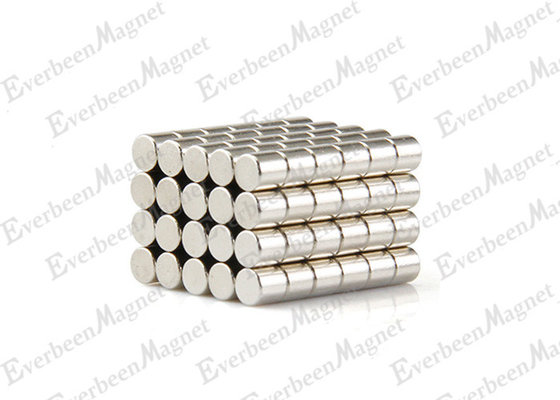 Circle Magnet Dia 4 * 4 mm NdFeB Magnets Coated NiCuNi For Magnetic Clamp