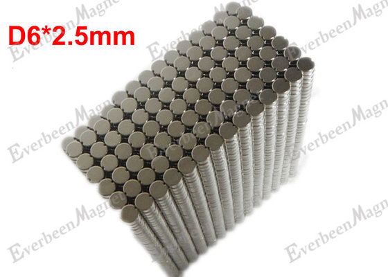 N42SH Neodymium Rare Earth Magnets Disc6x2.5mm  High Temp Nickel coating For Encoder