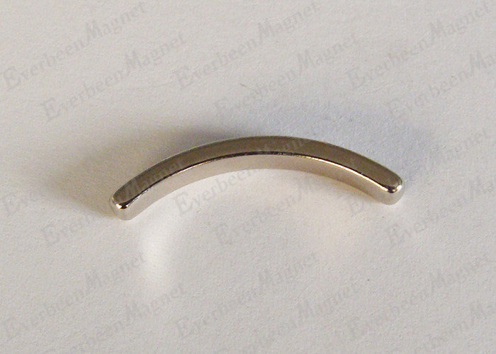 Arc / Motor / Curved Strong Neodymium Magnets , High Powered Magnets Coated Bright Nickel