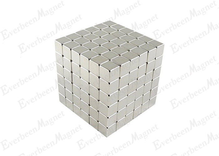 N35 TO N52 Cube Neodymium Block Magnets High Coercive Force High Flux For DC Motors