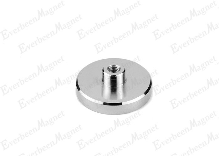High Remanence N38 Bolt On Magnets , Pot Magnets With Steel Cup Anti - Oxidatedv