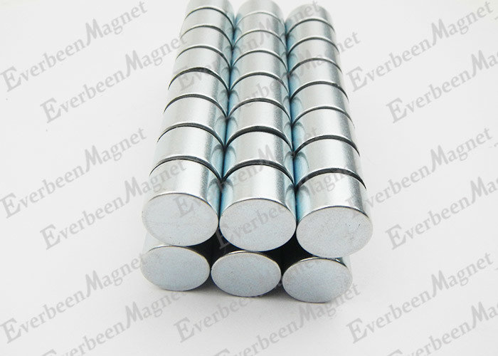 Strong Neodymium Magnets Dia 15 mm * 10 mm Thickness Zinc Coated For Holders