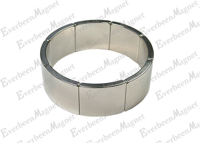 Segment Rare Earth Neodymium Magnets , Permanent Neodymium Nickel Coating