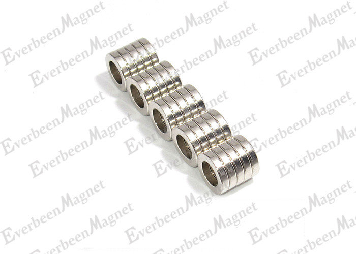Strong Ring Neodymium Magnet Radial Magnetized NiCuNi Coated For Toys or Sensors
