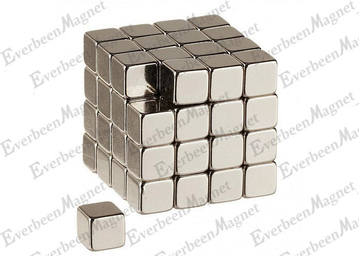 10x10x10mm Neodymium Block Magnets , Permanent Rare Earth Magnet Gold Coating