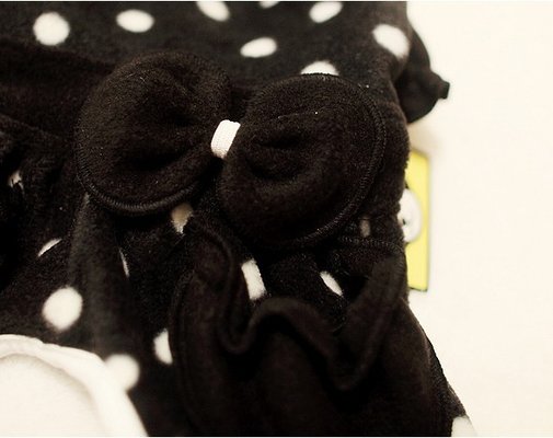 Cute Girl Blue Cotton Polka Dot Casual Winter Clothes For Small Dogs , PET Accessories