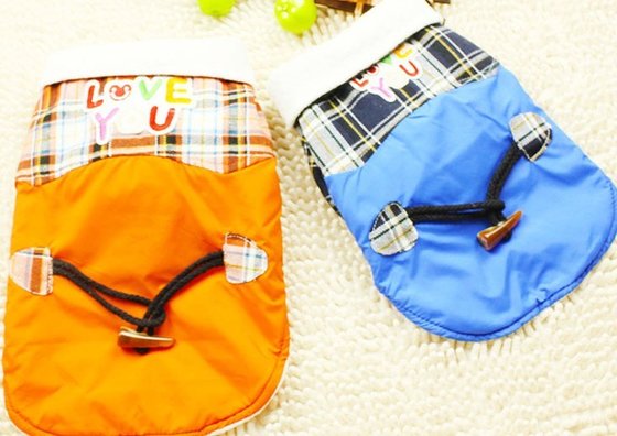 Personalized Europe style Blue Cotton Dog Costume Coat For Large Dogs For PET Warmly / Autumn clothes