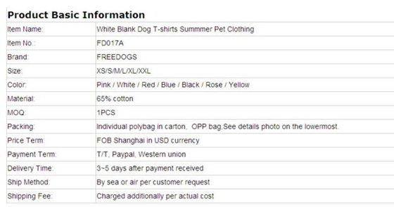 Personalized Dog Cotton Clothes