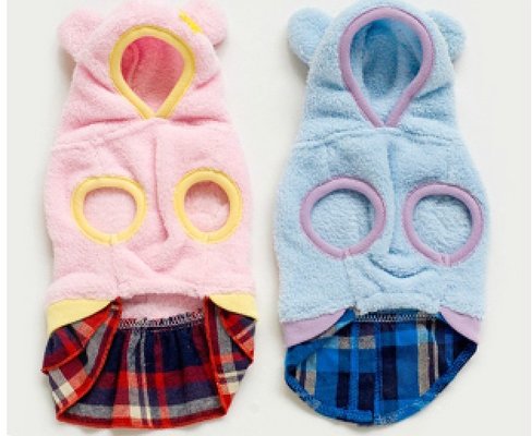 Custom Personalized Dog Clothes Hoodie / Eco-Friendly Cotton PET Apparel Pink Color