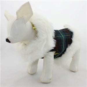 Eco-friendly Winter plaid Dog Coat havanese Pet clothes S L For Boxer / Giant Achnauzer