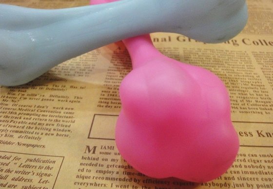 MITOY Funny dumbbell-shaped pet sounding toy cool dog toy bone silicone material