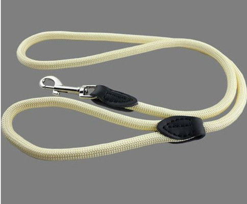2.66m genuine round leather harness lead leash lightweight for dog