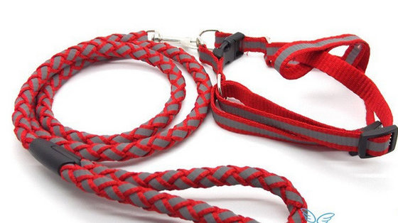 Adjustable Braided retractable round rope dog leash for pet