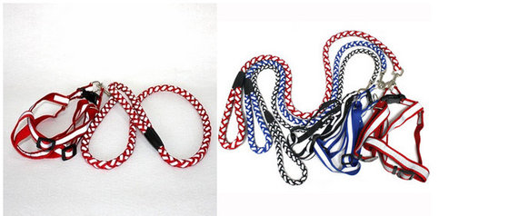 Adjustable Braided retractable round rope dog leash for pet