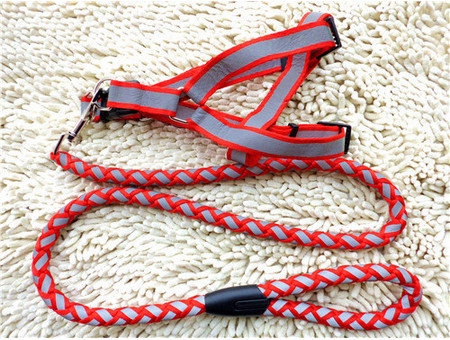 Adjustable Braided retractable round rope dog leash for pet