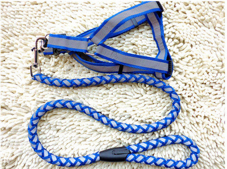 Adjustable Braided retractable round rope dog leash for pet