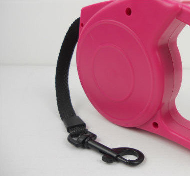 Durable pink braided rope dog leash  / heavy duty retractable dog leash