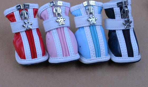 Waterproof dog sports shoes ,  Cotton Chrismas Red PET Dog Shoes