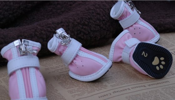 Waterproof dog sports shoes ,  Cotton Chrismas Red PET Dog Shoes