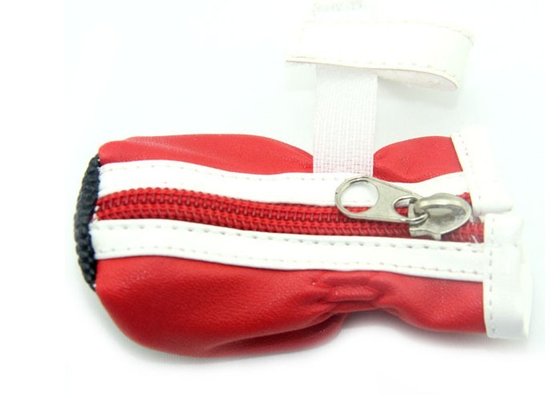 Cotton Pet Socks / Shoes with Rubber , Non slip Soles PET Dog Shoes with Zipper