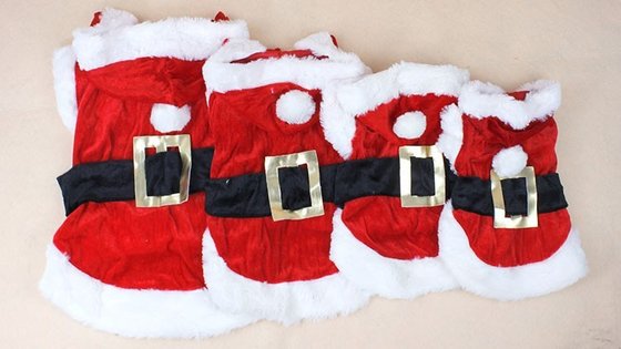 Christmas dog clothes santa outfits