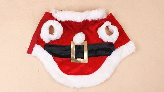 Customized Pet Dogs Cute Outfit santa Clothes with Hat for Christmas
