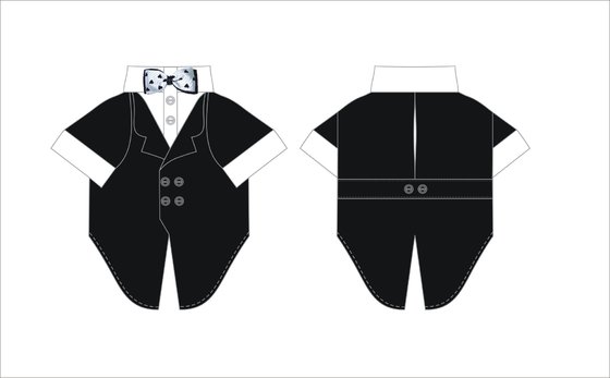 Small Dapper Dog Tuxedo Costume Rubies Pet Costumes Formal Wear
