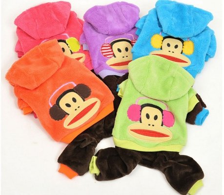 Protective Bichon Frise Dog Hooded Sweatshirts clothes xxx small , Paul Frank pattern
