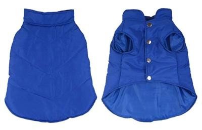 Large Warmest Winter Dog Coats For Dobermans Puffer Quilted Vest Blue color