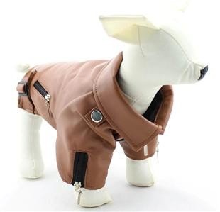 Pet Clothing Dog Leather Jackets Blank Style Dog Jacket For Whippet , Harrier