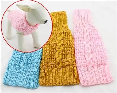 Hand Knitted Winter Dog Coats