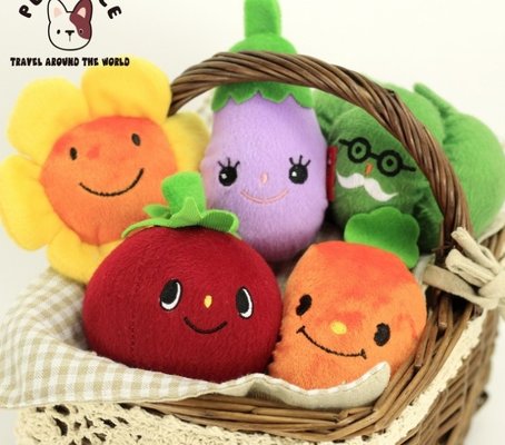 Sunflower Squeaker Pet Dog Toys plush / polyester / latex OEM