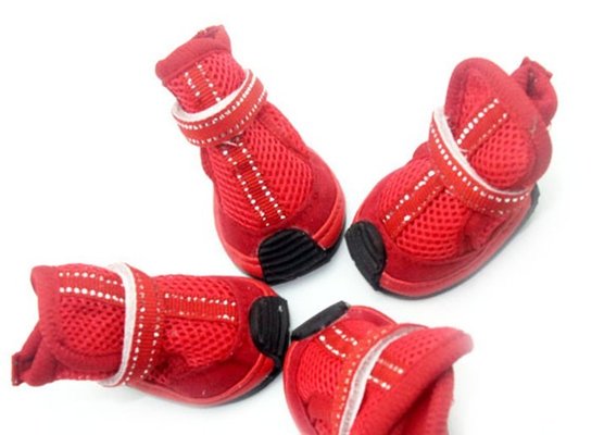 Casual pet dog shoes with PU / cotton and spandex for small animals