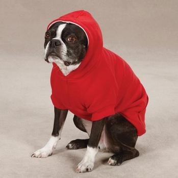Fleece Lined Dog Hoodie by Zack & Zoey - Tomato Red border collie clothes Customize