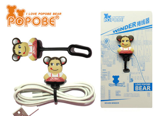Promotinal Item Personalized Bear Gifts Plastic Earbud Cord Winder