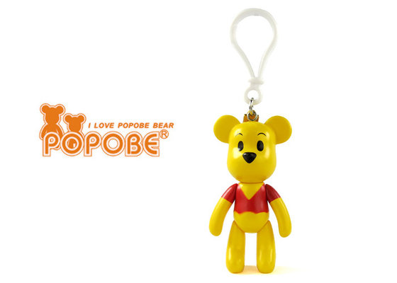 Eco-Friendly Vinyl POPOBE Bear Keychain Bag Accessories Young People Gift
