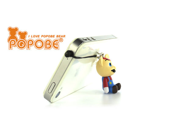 2 Inch Mobile Phone Stand Holder , Apple iPhone POPOBE Vinyl Bear Holder
