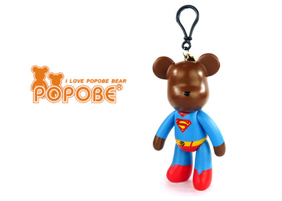 Vinyl POPOBE Bear Customised Key Chains Bag Accessories OEM Design
